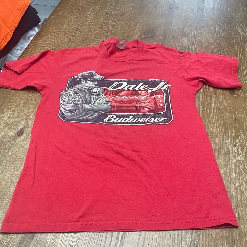 Vintage Early 2000s Nascar Dale Jr Budweiser Race Tsh… - Gem